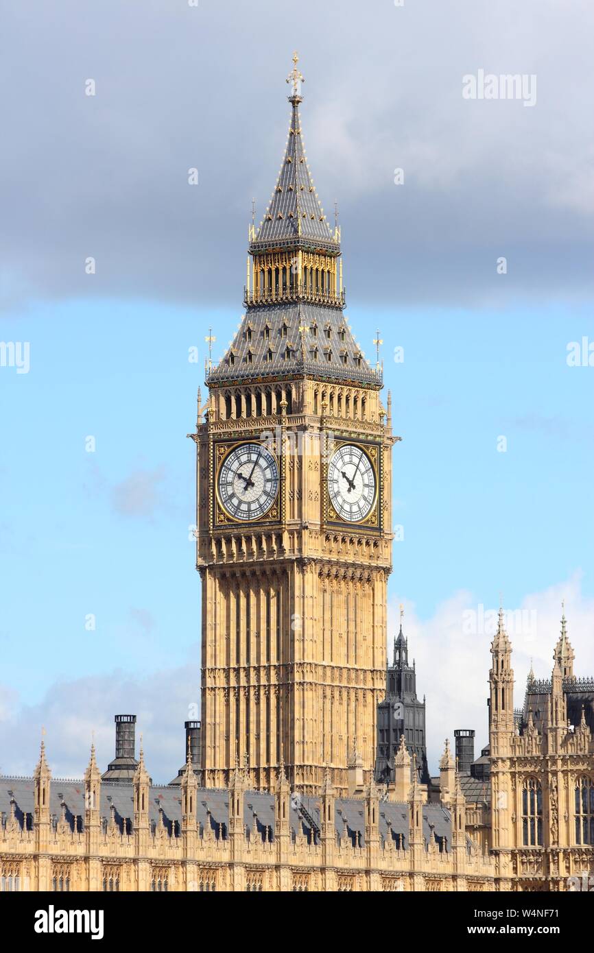 Big Ben tower in London. Famous English landmark Stock Photo - Alamy