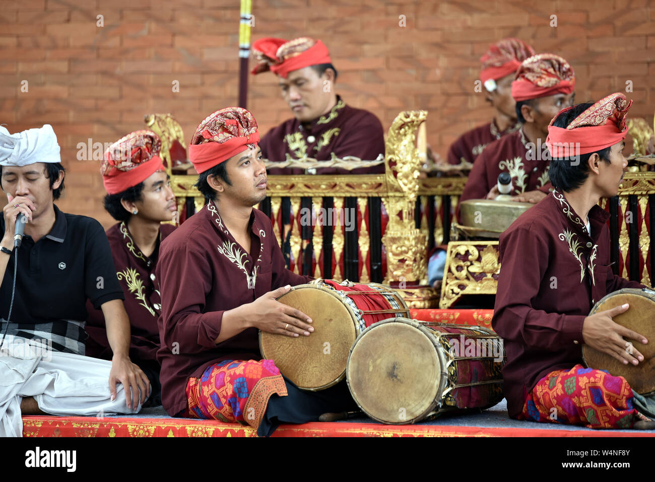 Bali, Indonesia - may 24, 2017: Balinese Gamelan orchestra perform ...