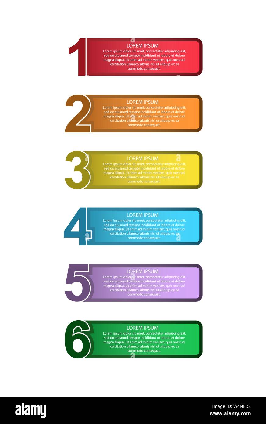 Numbered list with numbers and space for text. Infographics for visual ...