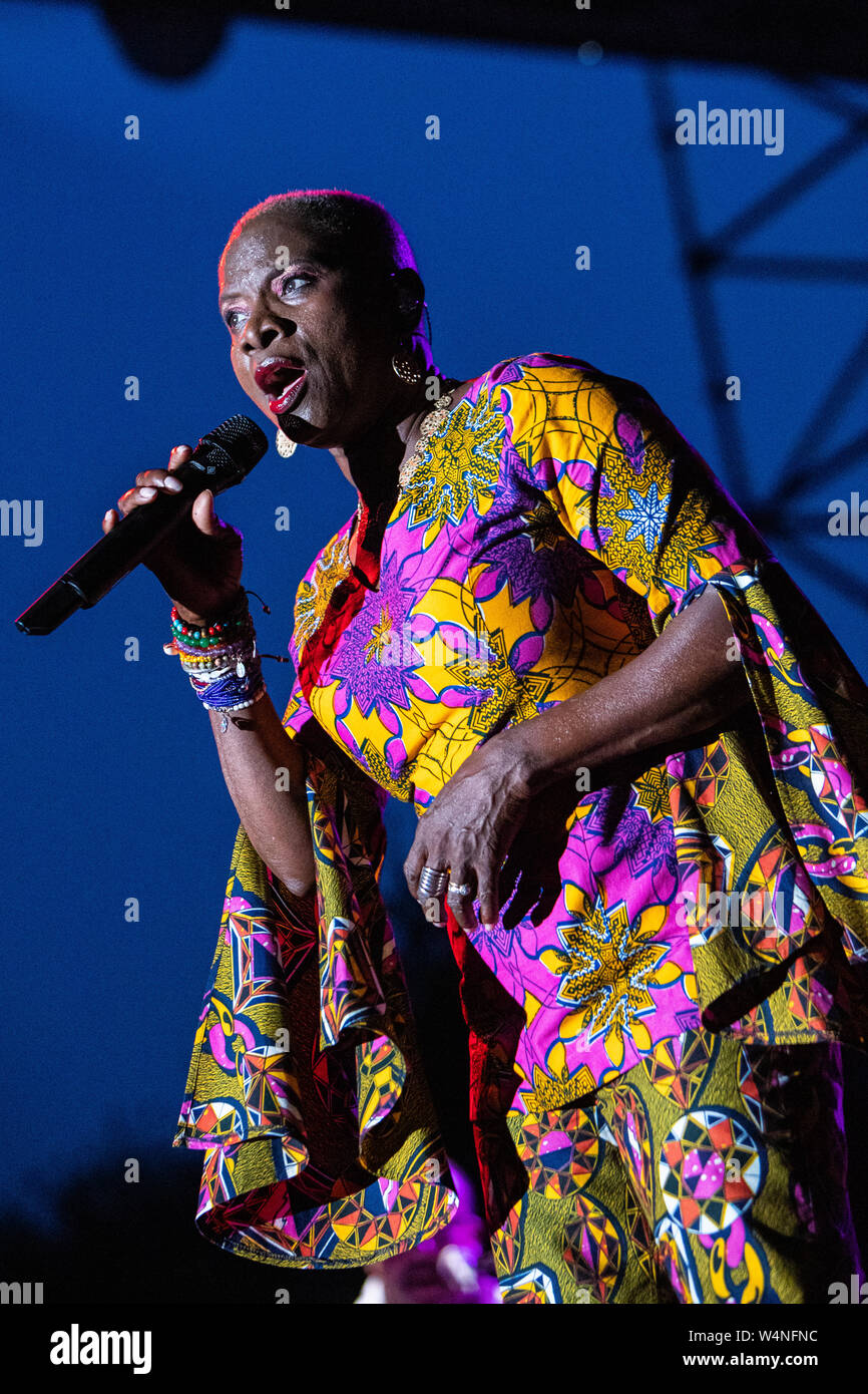 Bollate Italy. 23 July 2019. The Beninese-American singer-songwriter ...