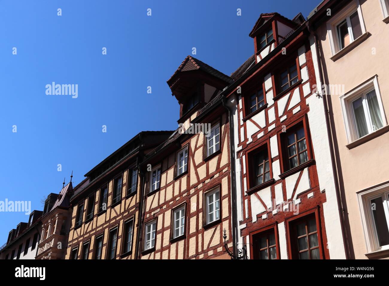 Timber framing in Germany - old residential architecture in Nuremberg ...