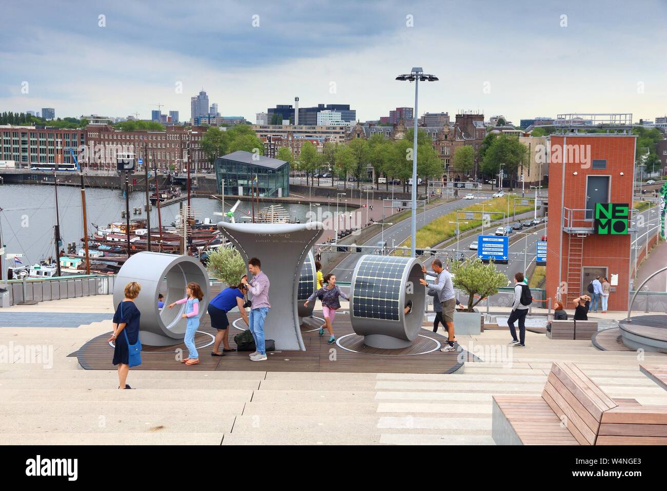Nemo museum terrace people people hi-res stock photography and images ...