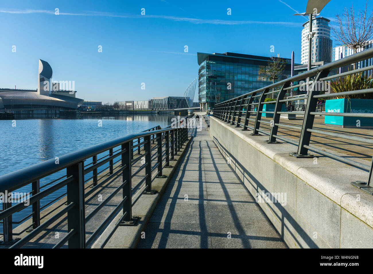 The Imperial War Museum North and the BBC Quay House and the North Bay ...