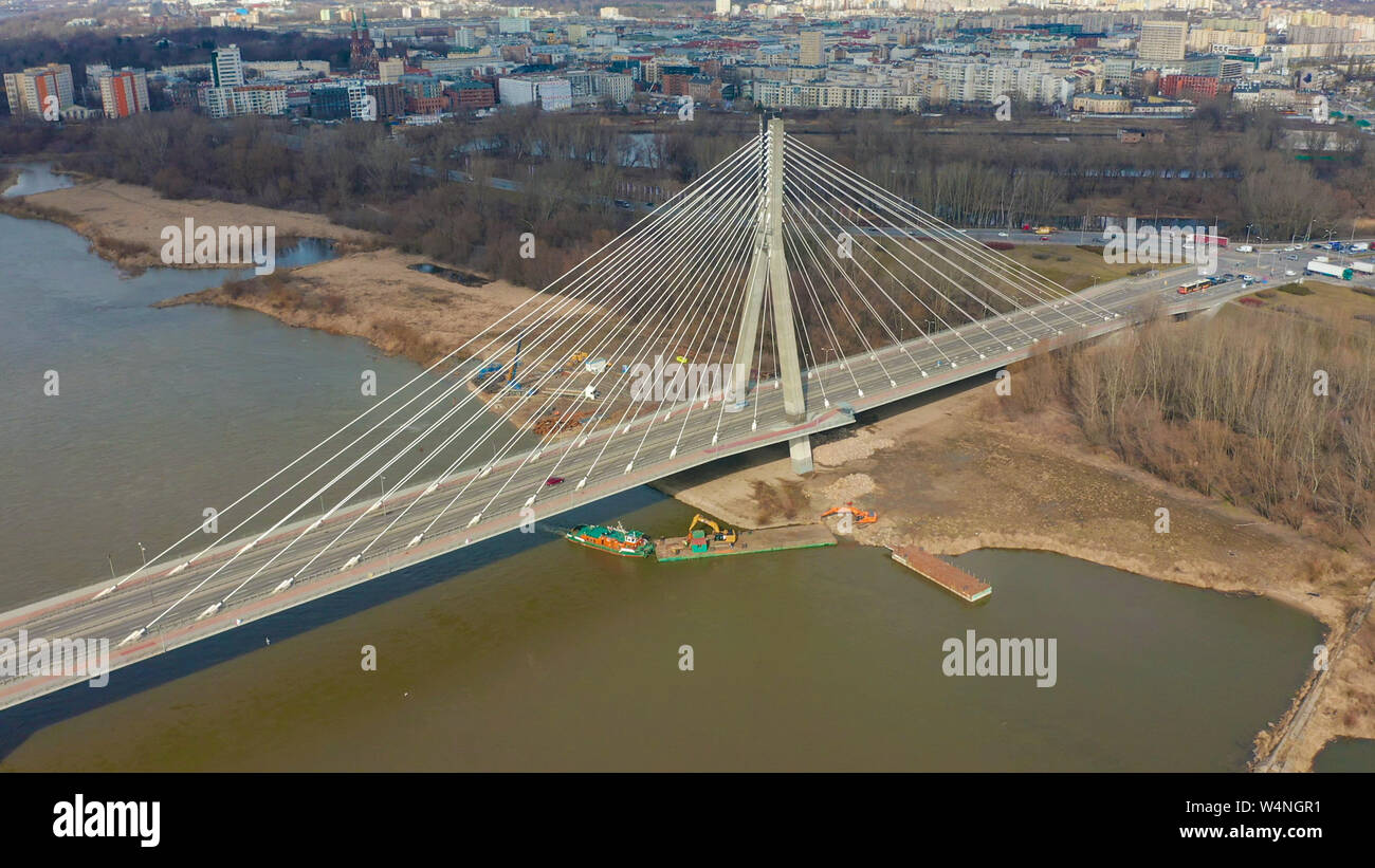 Establishing aerial panorama warsaw city hi-res stock photography and ...