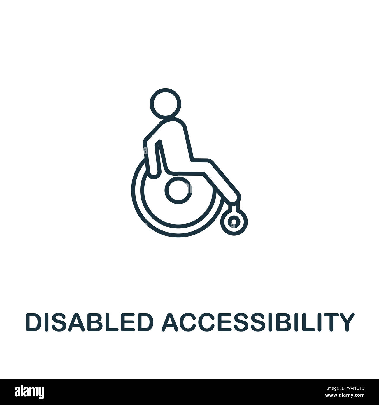 Disabled Accessibility outline icon. Thin style design from city ...