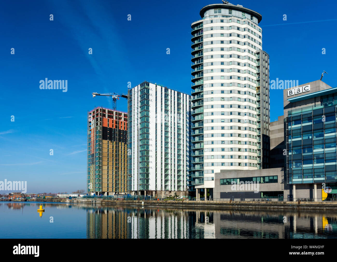 The Lightbox and The Heart apartment blocks, MediaCityUK, Salford Quays ...