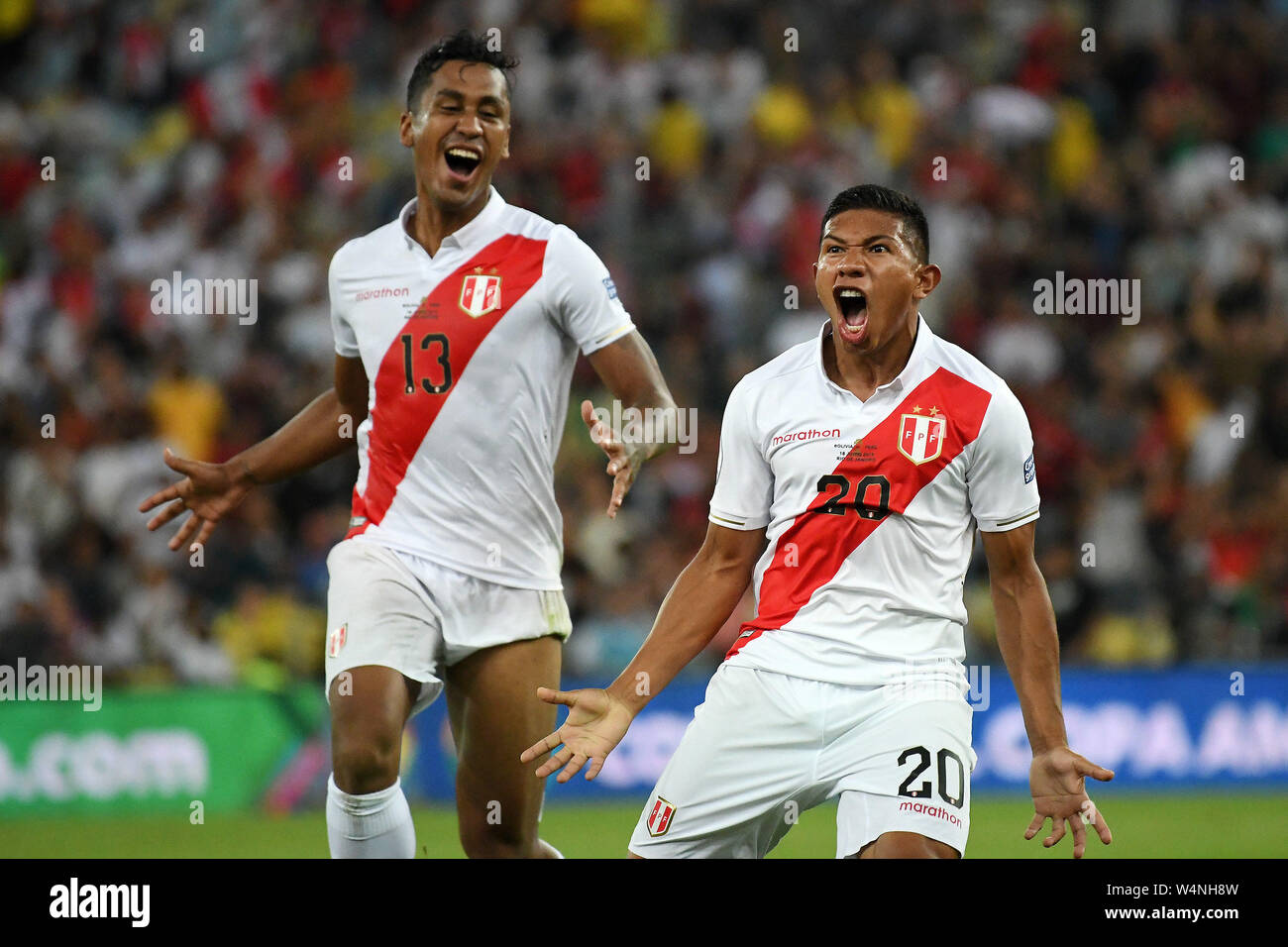 Rio de Janeiro, Brazil, June 18, 2019. Soccer player Flores Peralta of ...