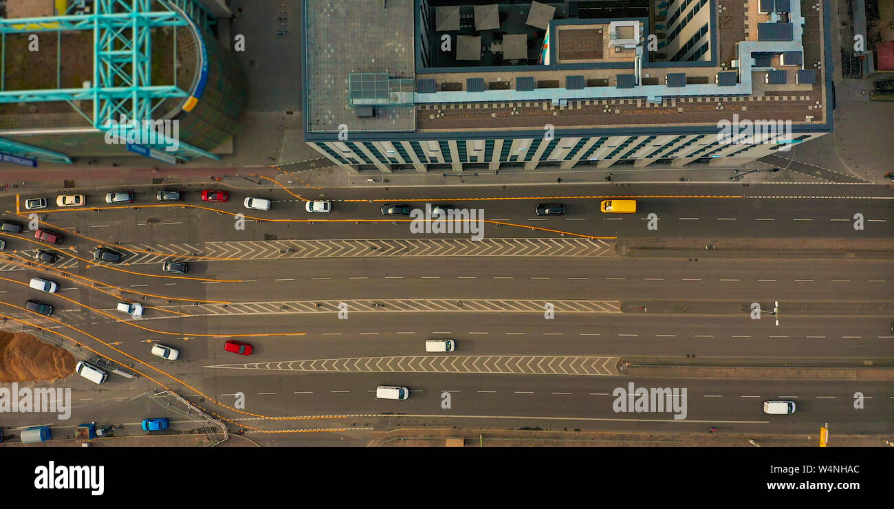 Aerial View. Traffic on a Motorway, Germany Stock Photo - Alamy