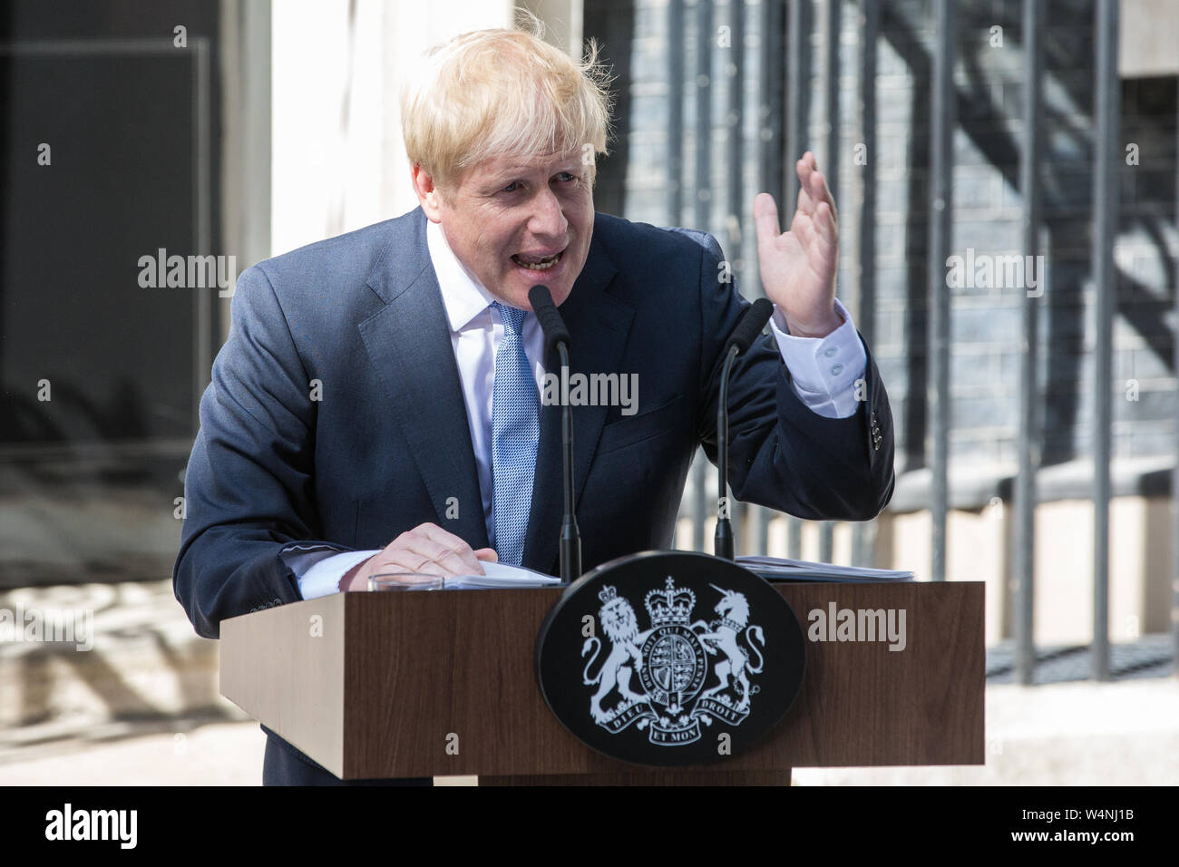 London, UK. 24 July, 2019. Boris Johnson makes a formal address to the ...
