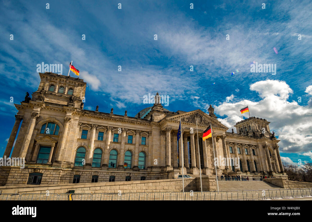 Panoramic view of famous Gendarmenmarkt square with Berlin Concert Hall ...