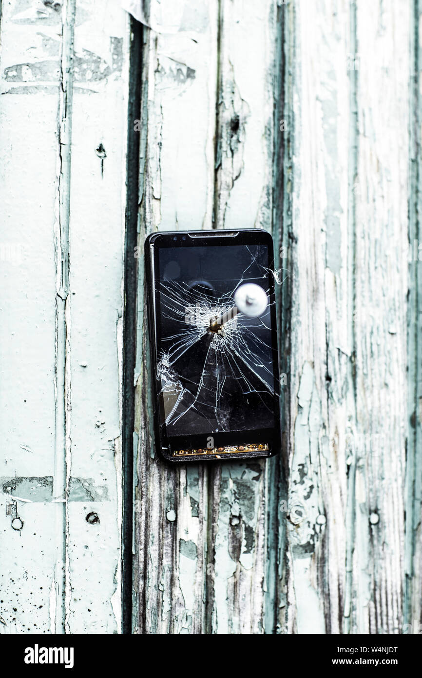 old mobile phone. outdated technologies.poor communication.the photo ...