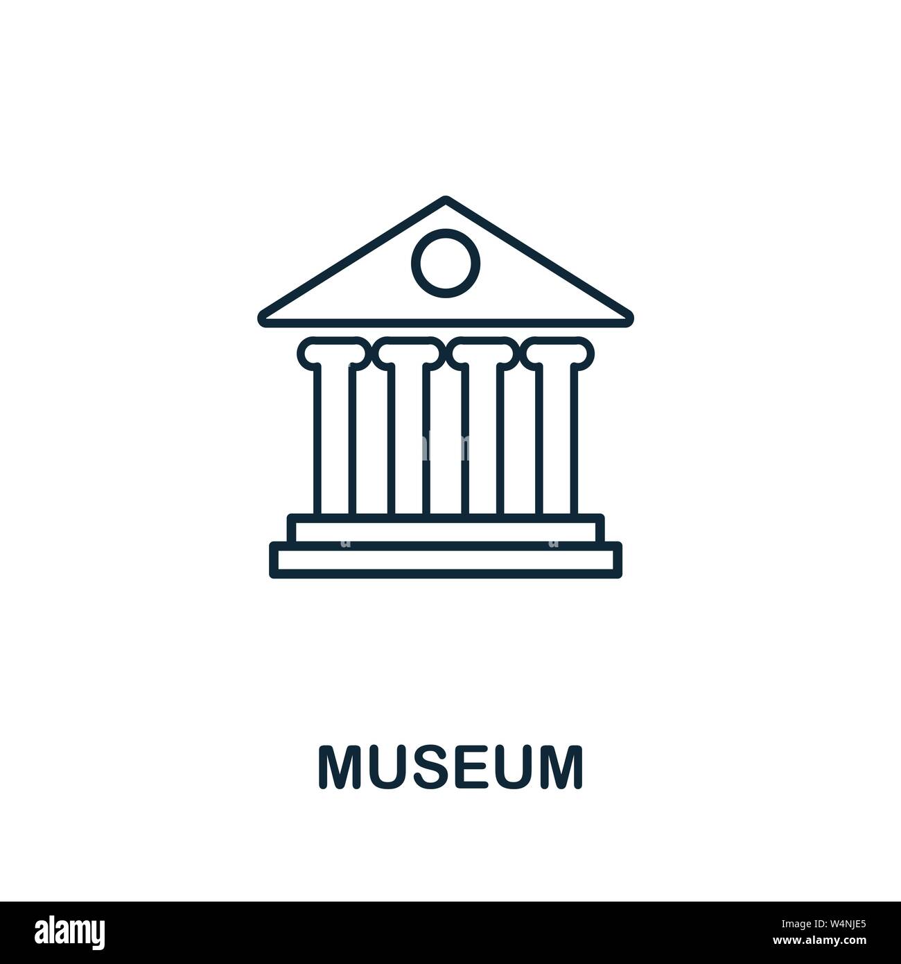 Museum outline icon. Thin style design from city elements icons ...