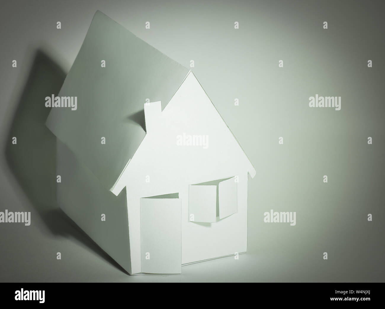 paper house paper background.the concept of a mortgage.photo with copy ...