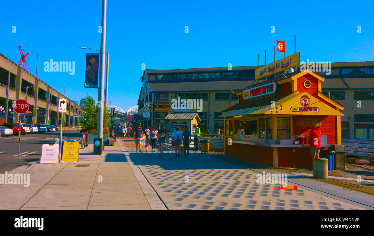 Seattle, Washington, USA (mai 6, 2019) Downtown Seattle,: Pier 59 at ...