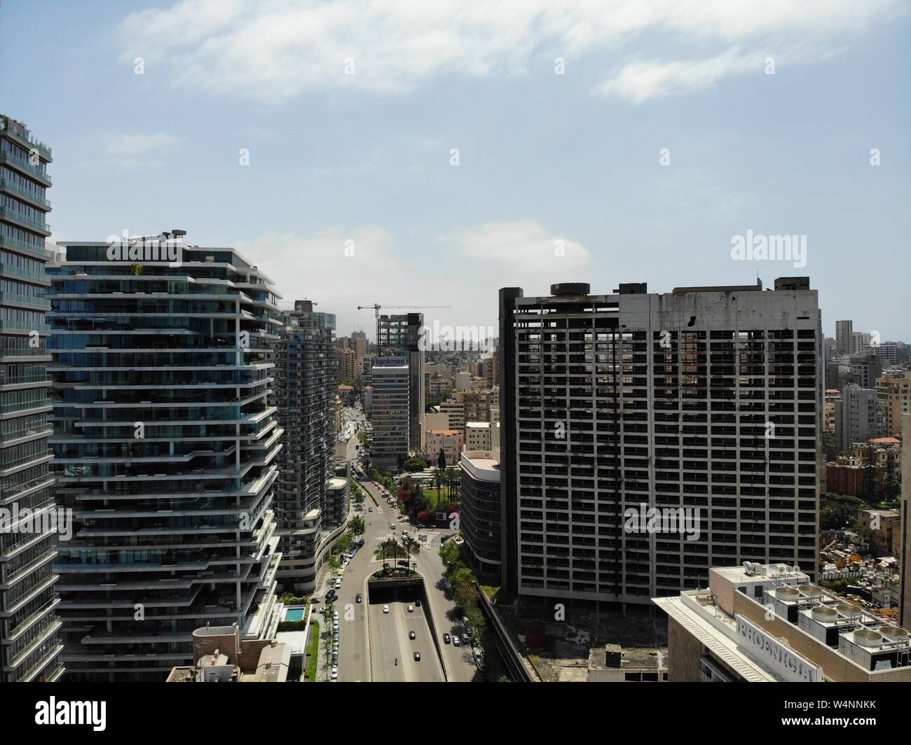View from above on the Lebanon. Western Asia and Middle East country ...