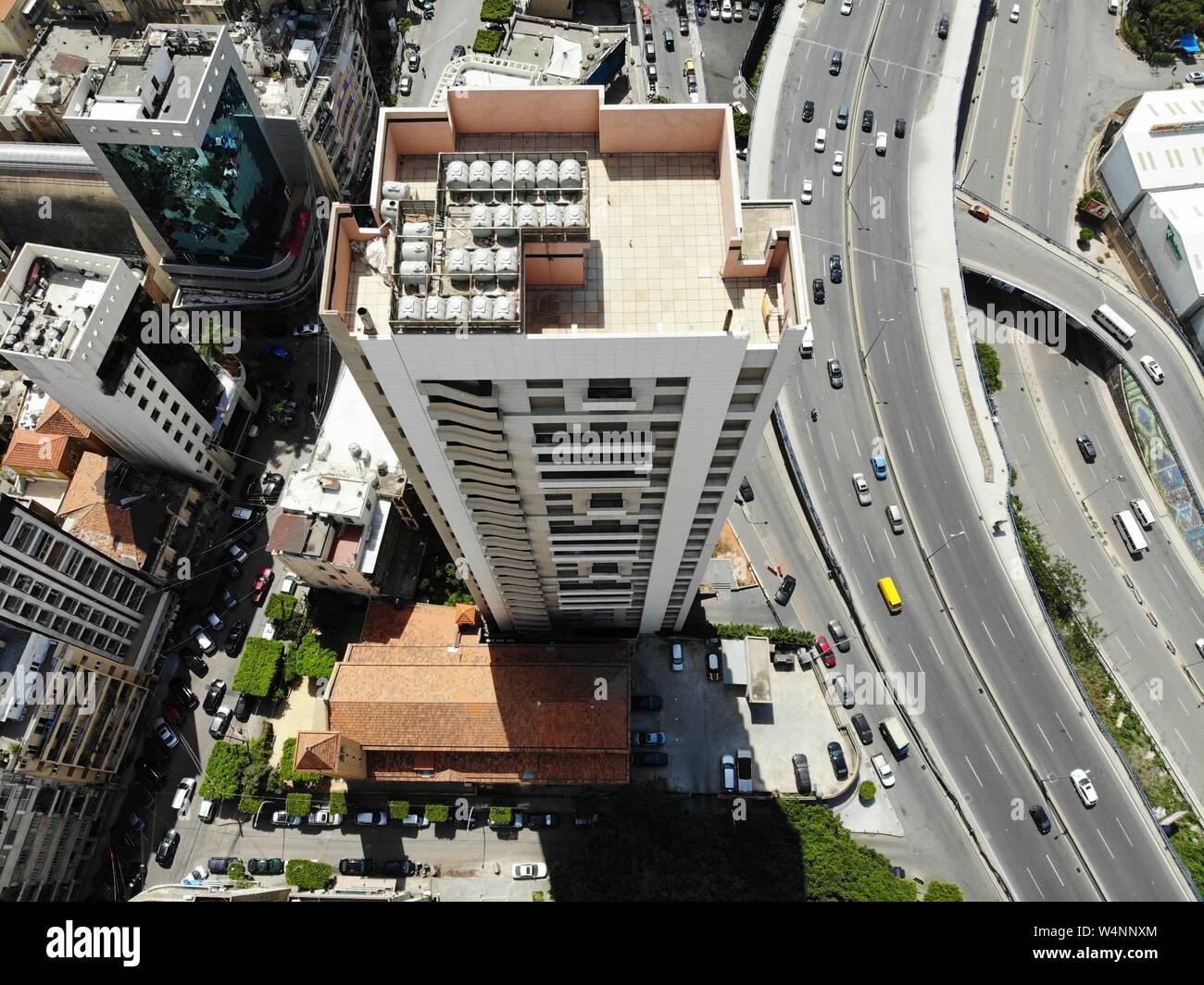 View from above on the Lebanon. Western Asia and Middle East country ...