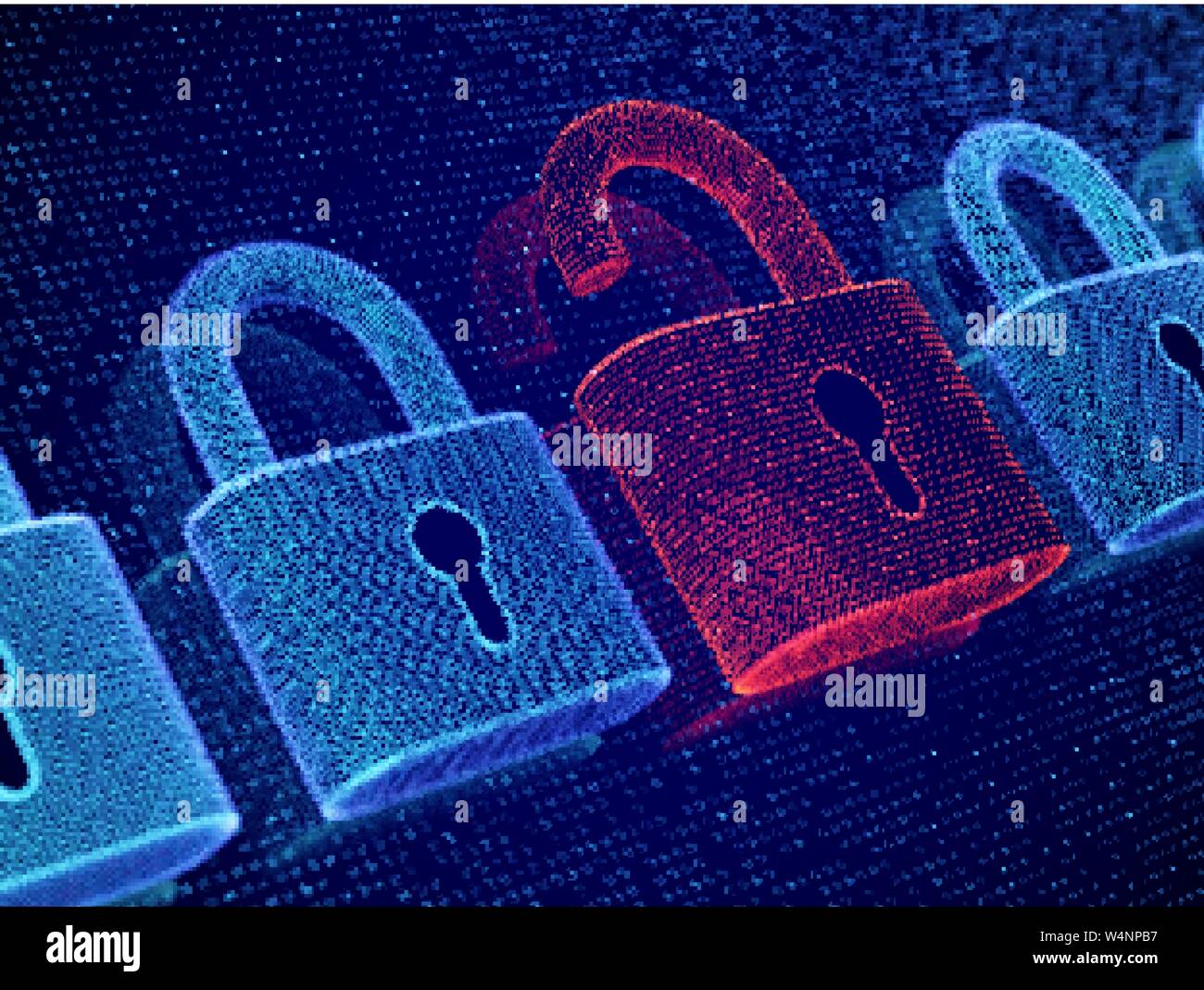 Data security and privacy concept. Visualization of personal or ...