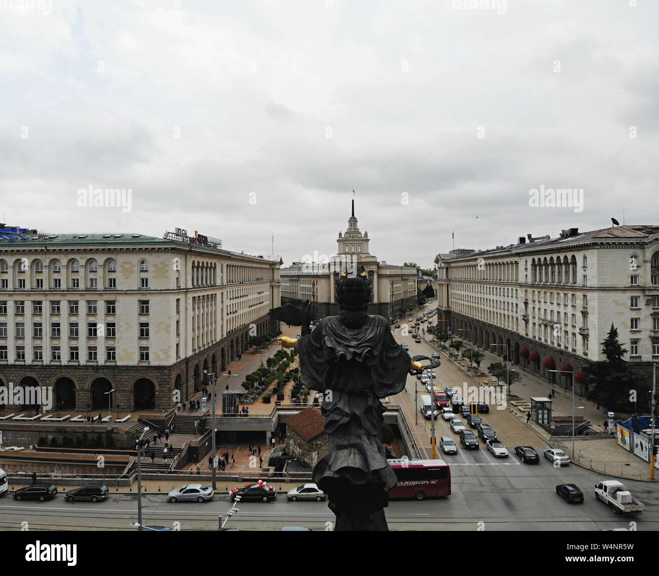 View from above. Great capital of Bulgaria,pearl of Balkans - Sofia. Place of culture, religion ...