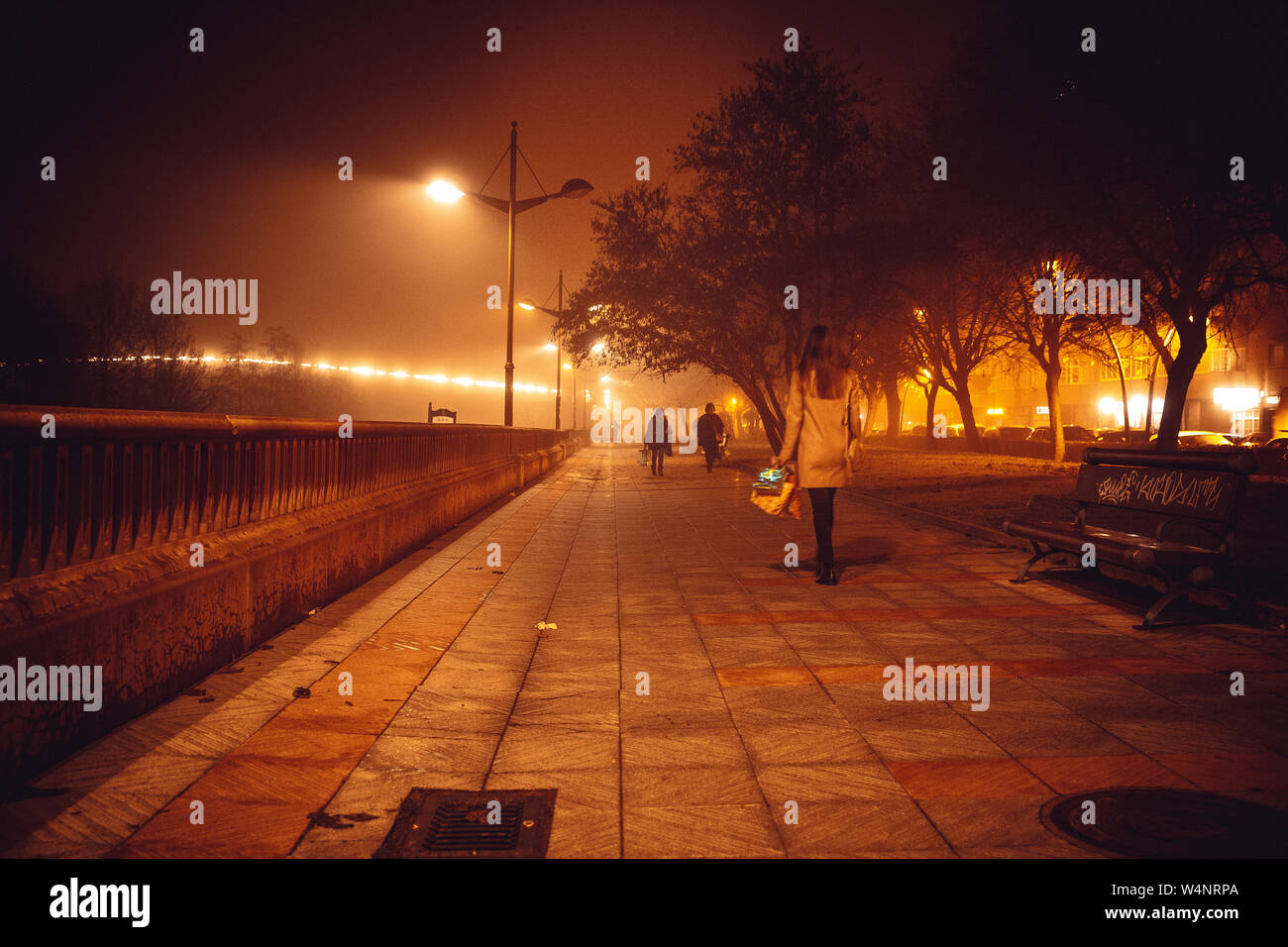 Fog with street lighting hi-res stock photography and images - Alamy