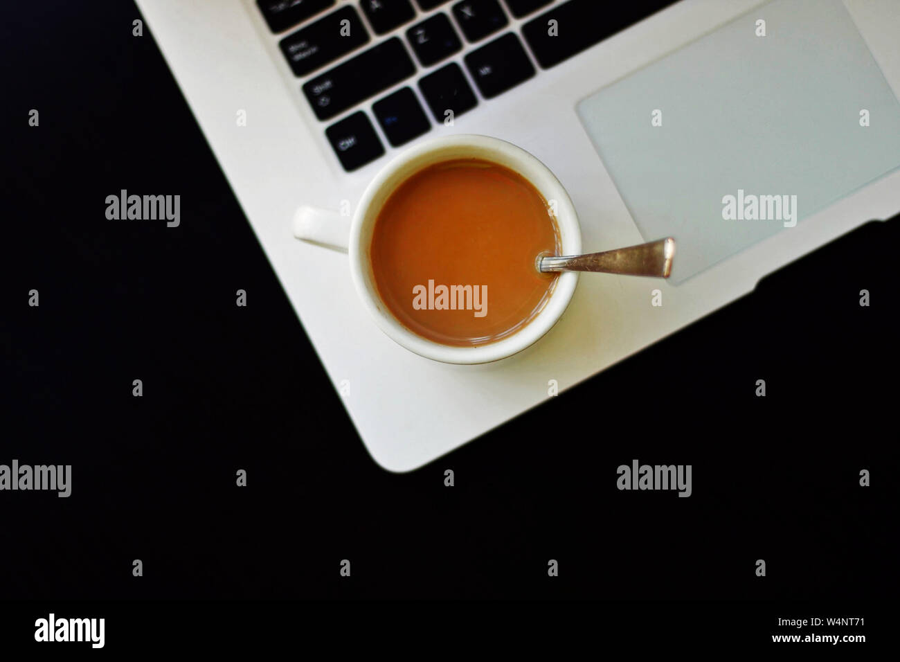 Laptop coffee cup top hi-res stock photography and images - Alamy