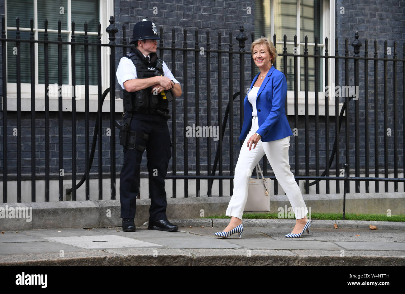 Andrea Leadsom arriving for a meeting with the new Prime Minister Boris ...