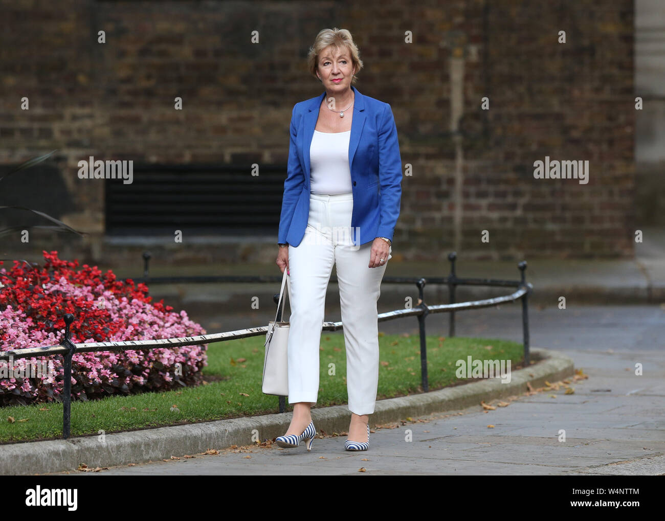 Andrea Leadsom arriving for a meeting with the new Prime Minister Boris ...