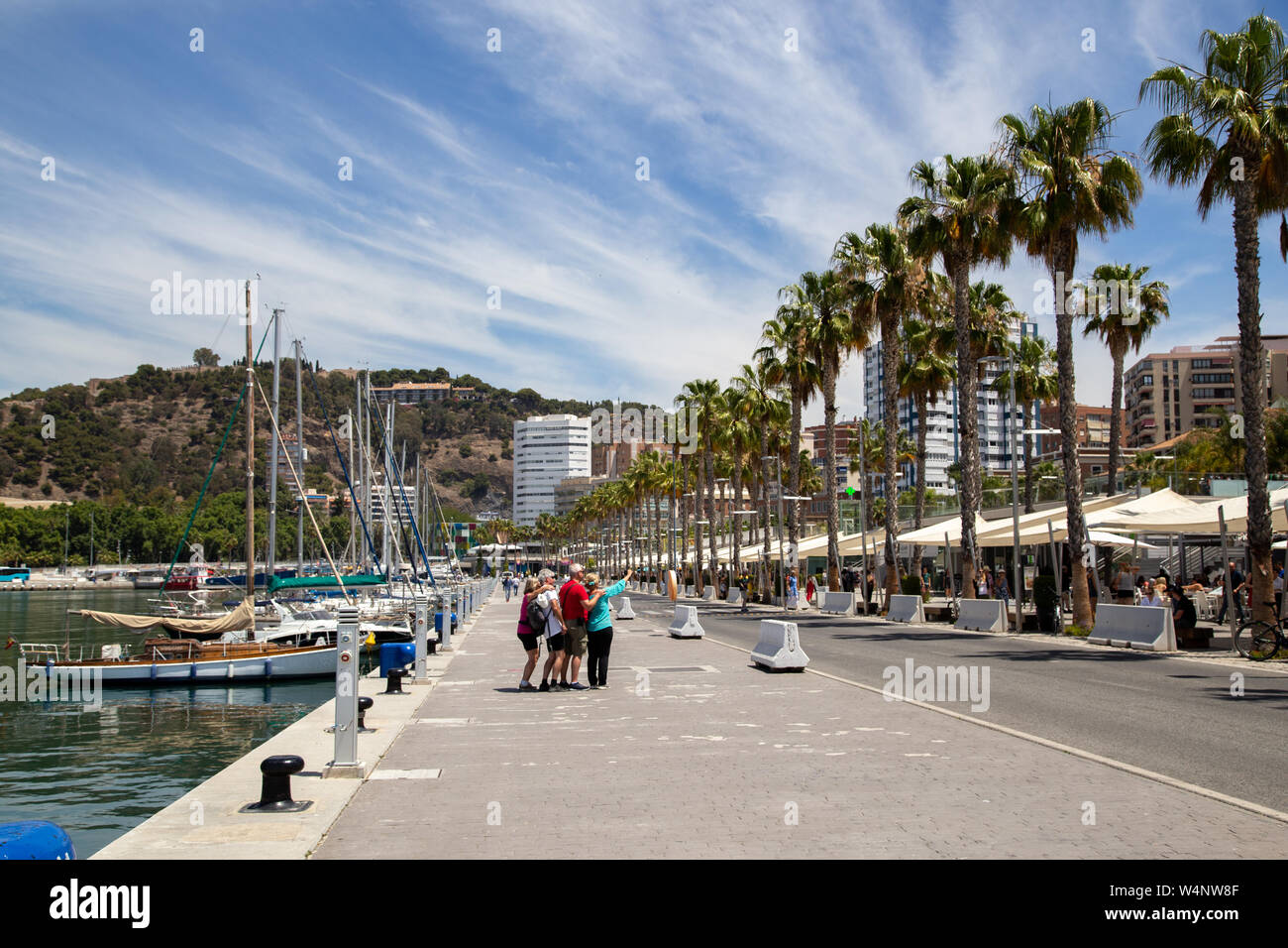 Seaside Promenade Muelle Uno in Malaga, Spain Stock Photo - Alamy