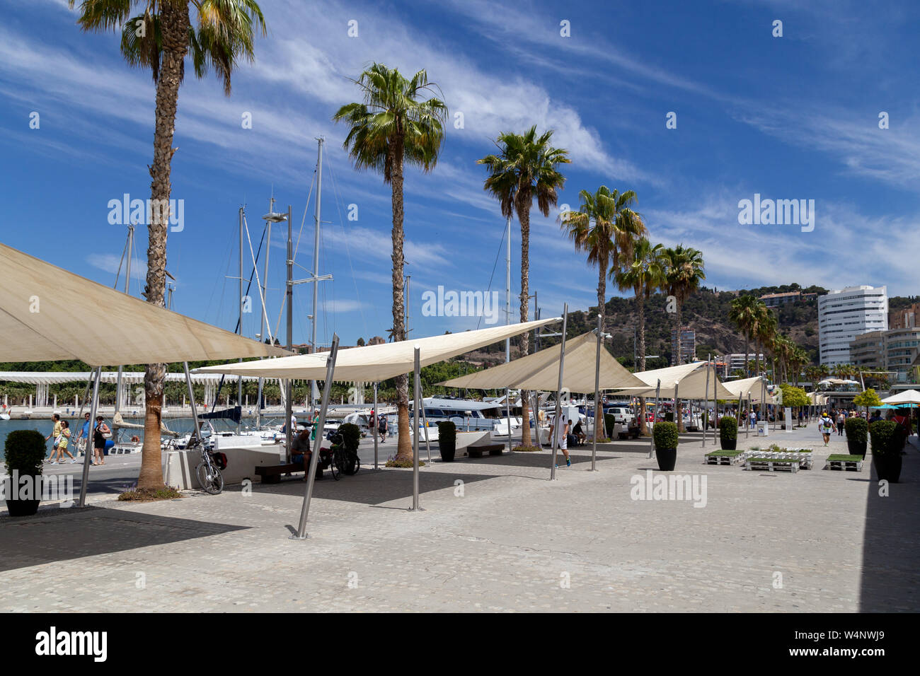 Seaside Promenade Muelle Uno in Malaga, Spain Stock Photo - Alamy