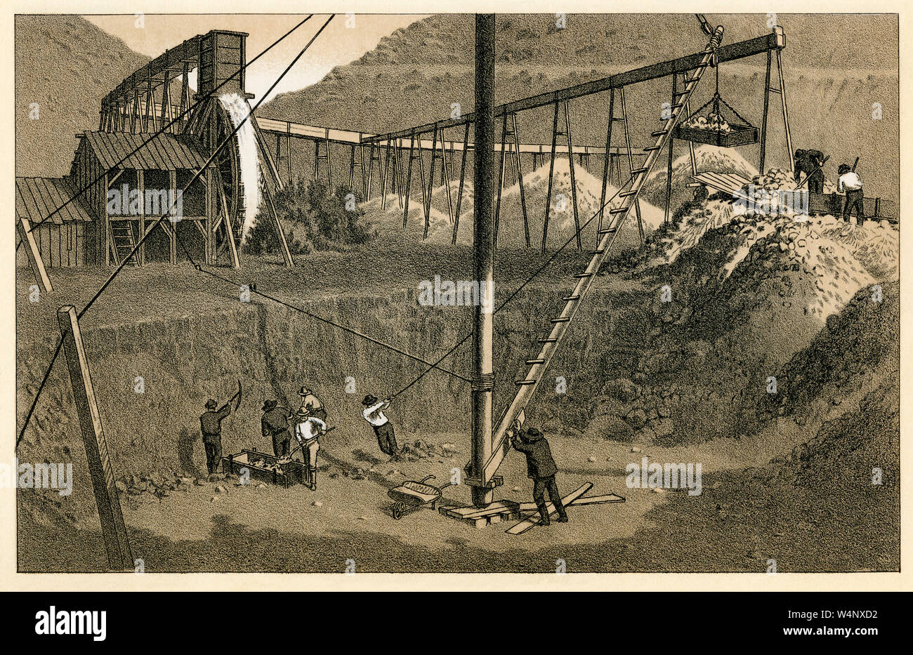 Hydraulic mining 19th century hi-res stock photography and images - Alamy