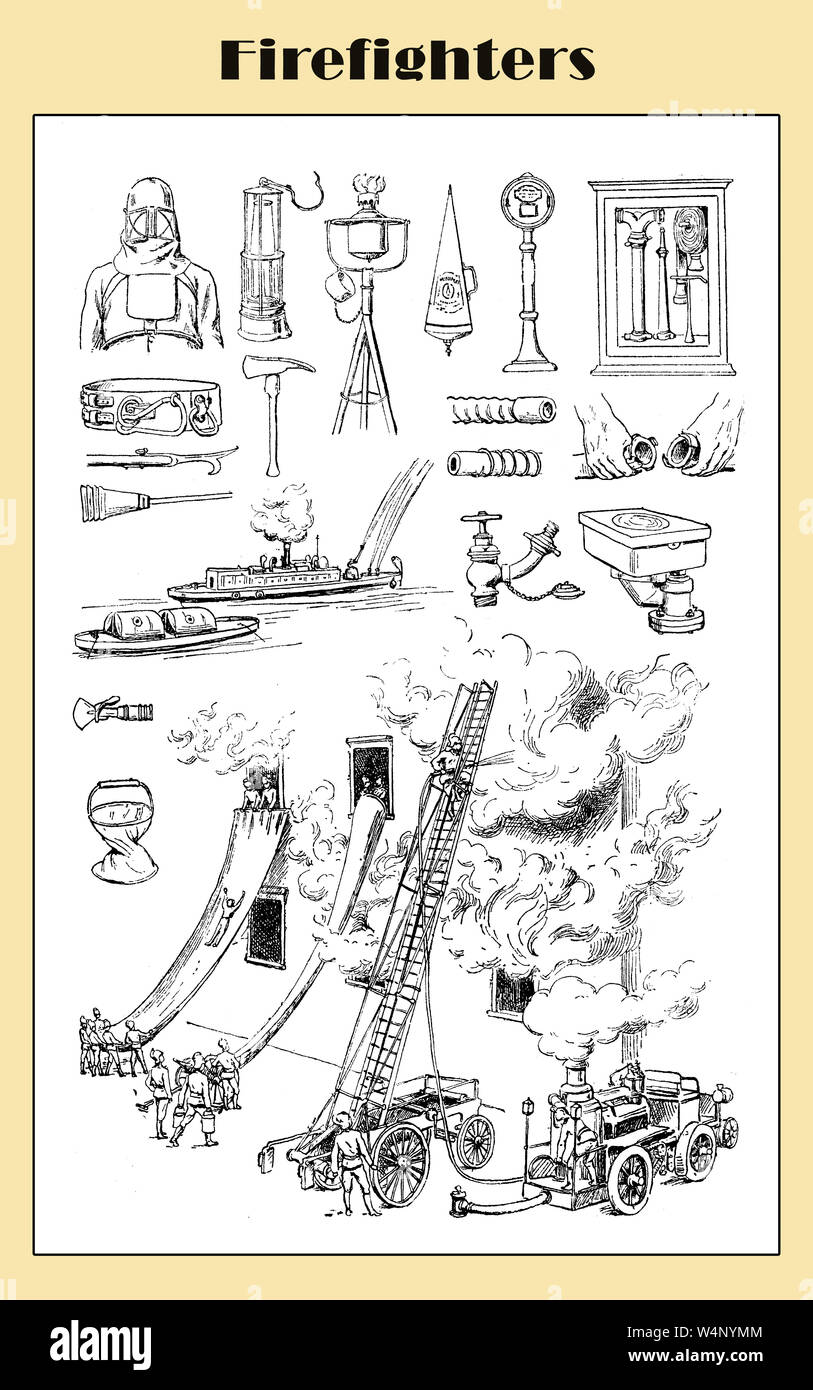 Early firefighter gear hi-res stock photography and images - Alamy