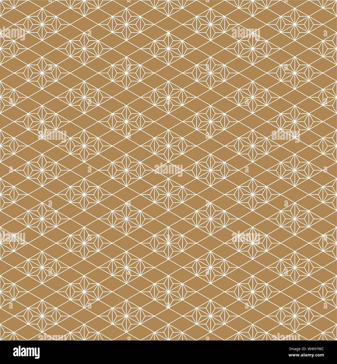 Seamless traditional geometric Japanese ornament.Golden color ...
