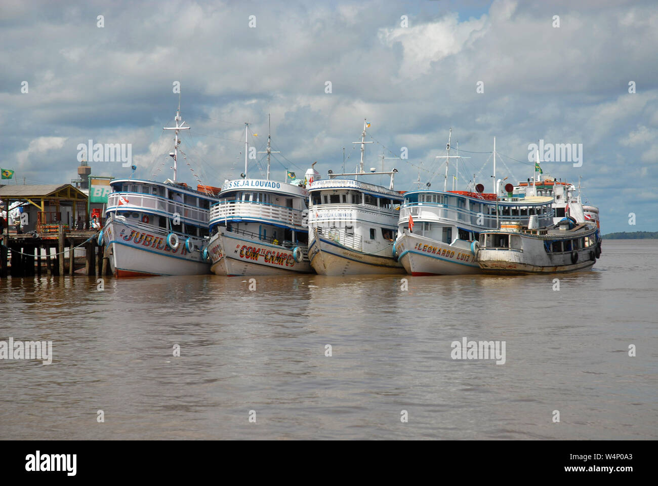 Belém, Brazil, October 16, 2006. Typical boats of the north of the ...