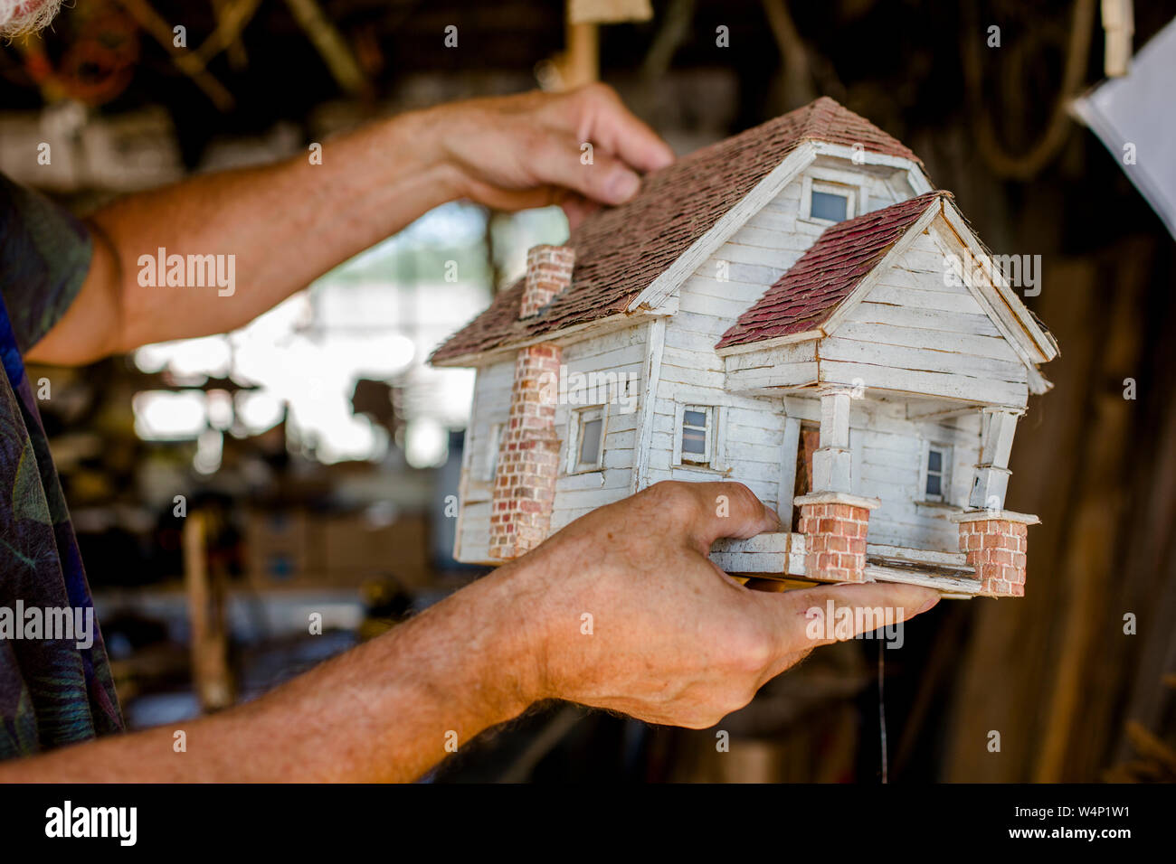 close-up of an artisan proudly displaying a finished project Stock ...