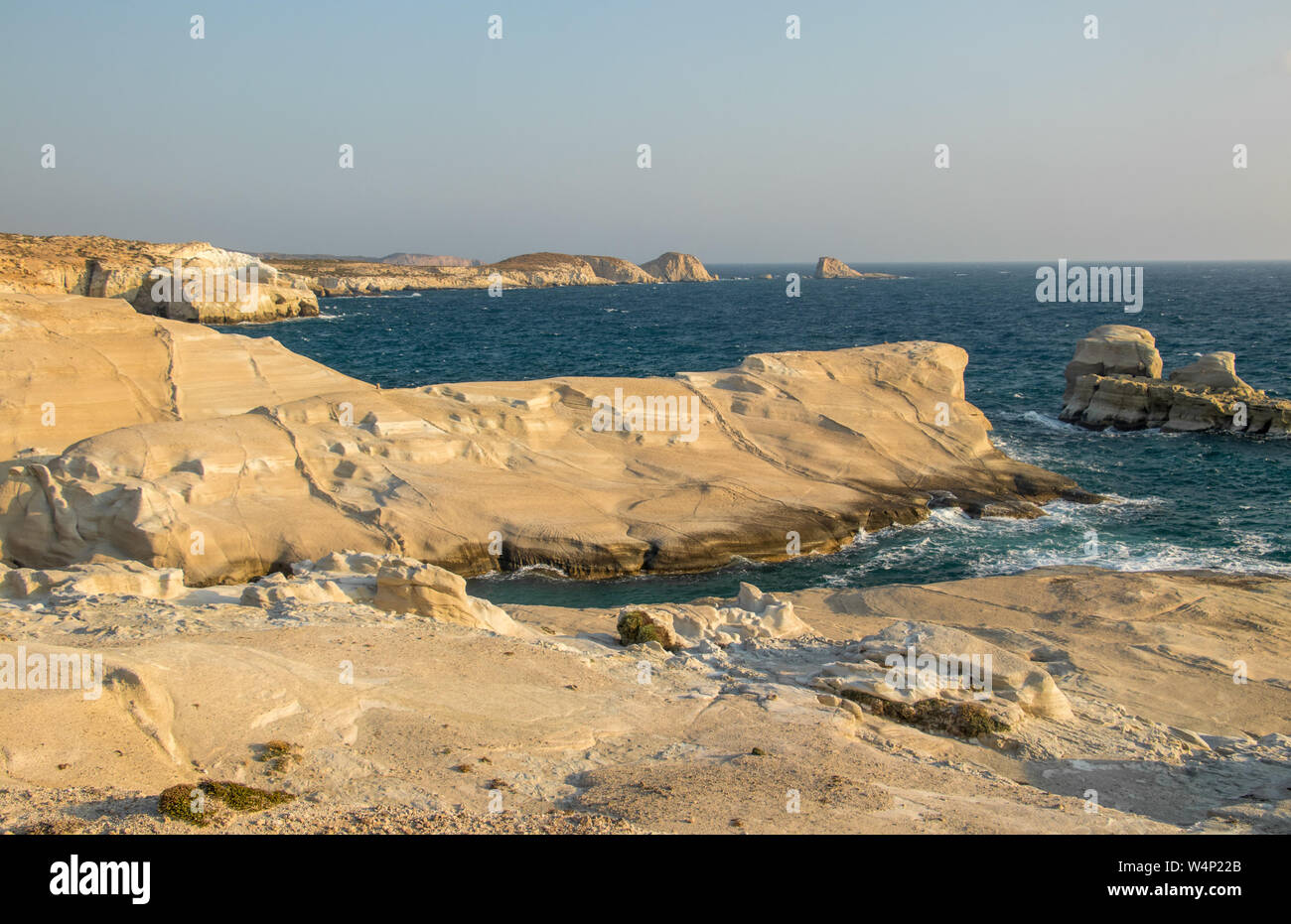 Sarakíniko beach in the morning sunrise Stock Photo - Alamy