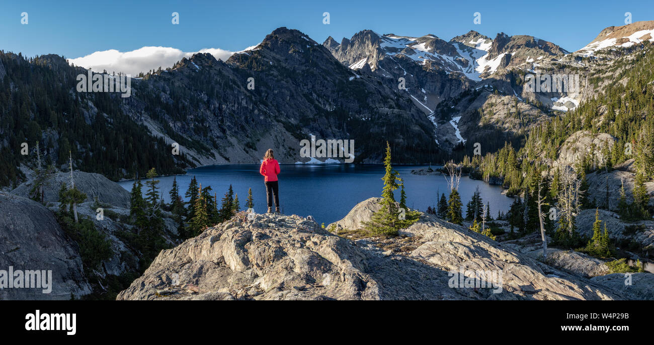 Girl alone in wilderness hi-res stock photography and images - Alamy