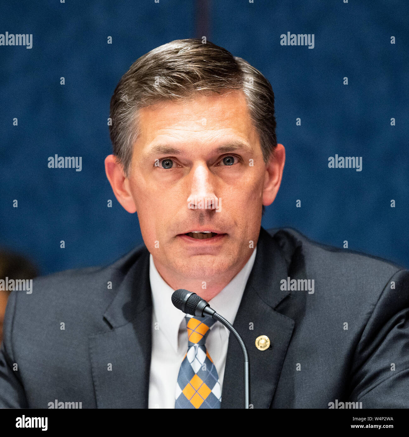 U.S. Senator Martin Heinrich (D-NM) speaking at a hearing held by ...