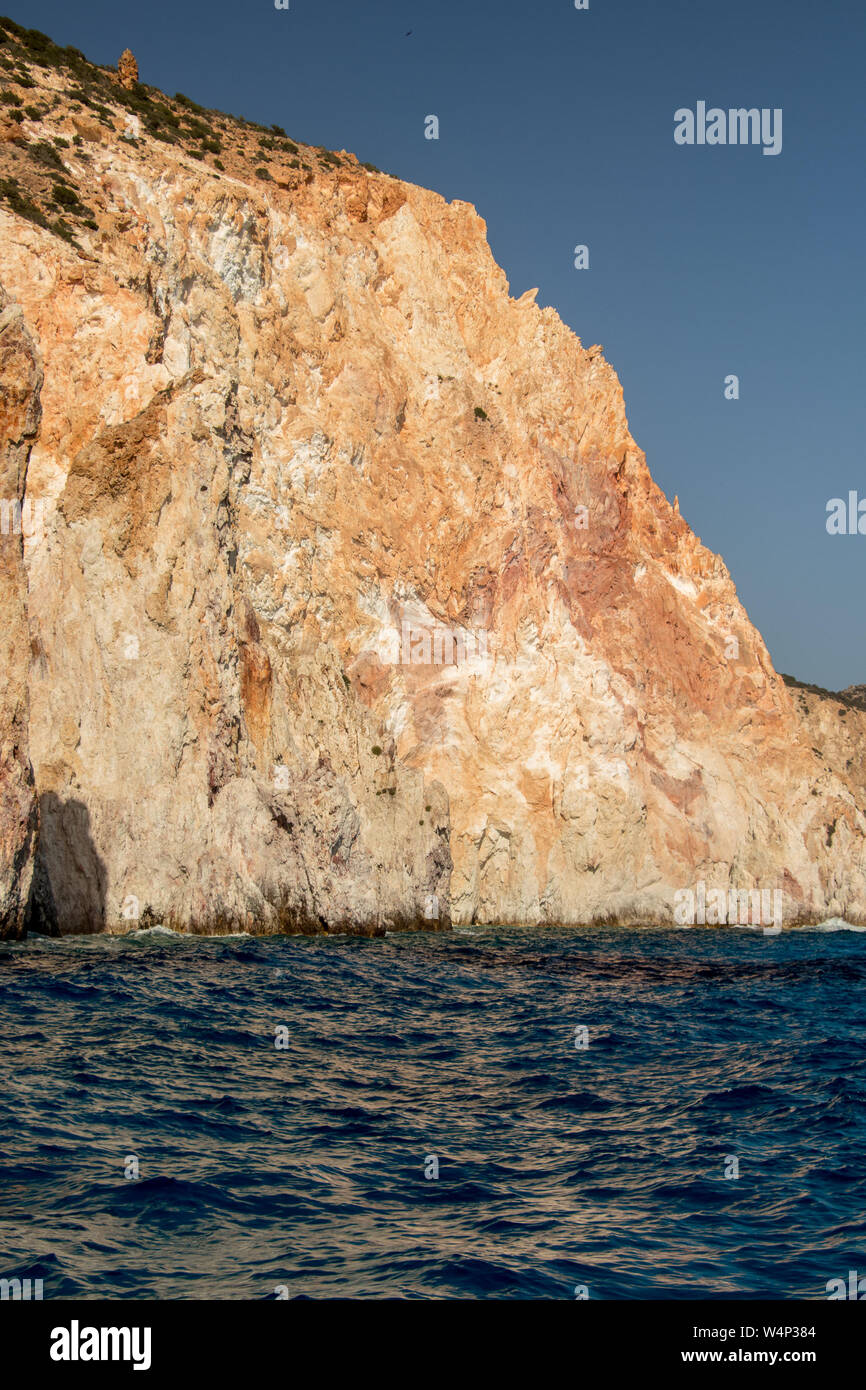Colorful cliffs milos hi-res stock photography and images - Alamy