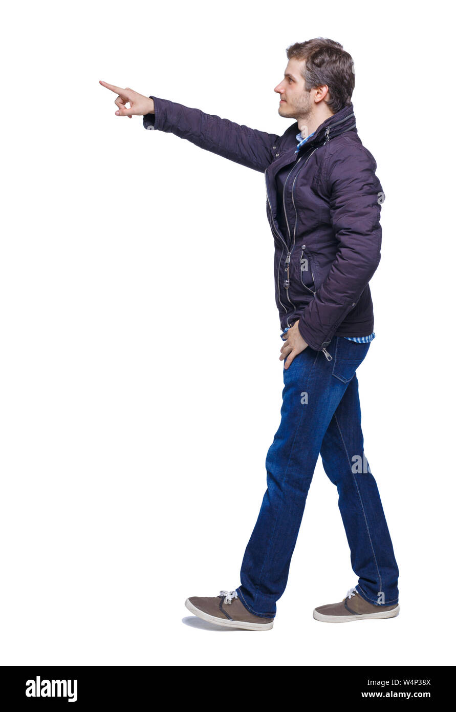 Person Pointing To Side