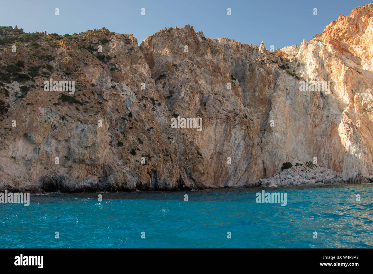 colorful cliffs on Milos Stock Photo - Alamy