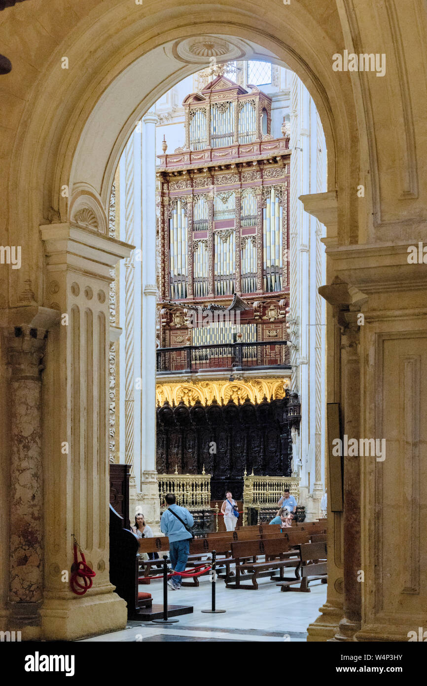 Epistle Side Organ in the Cathedral of Cordoba, Spain Stock Photo - Alamy
