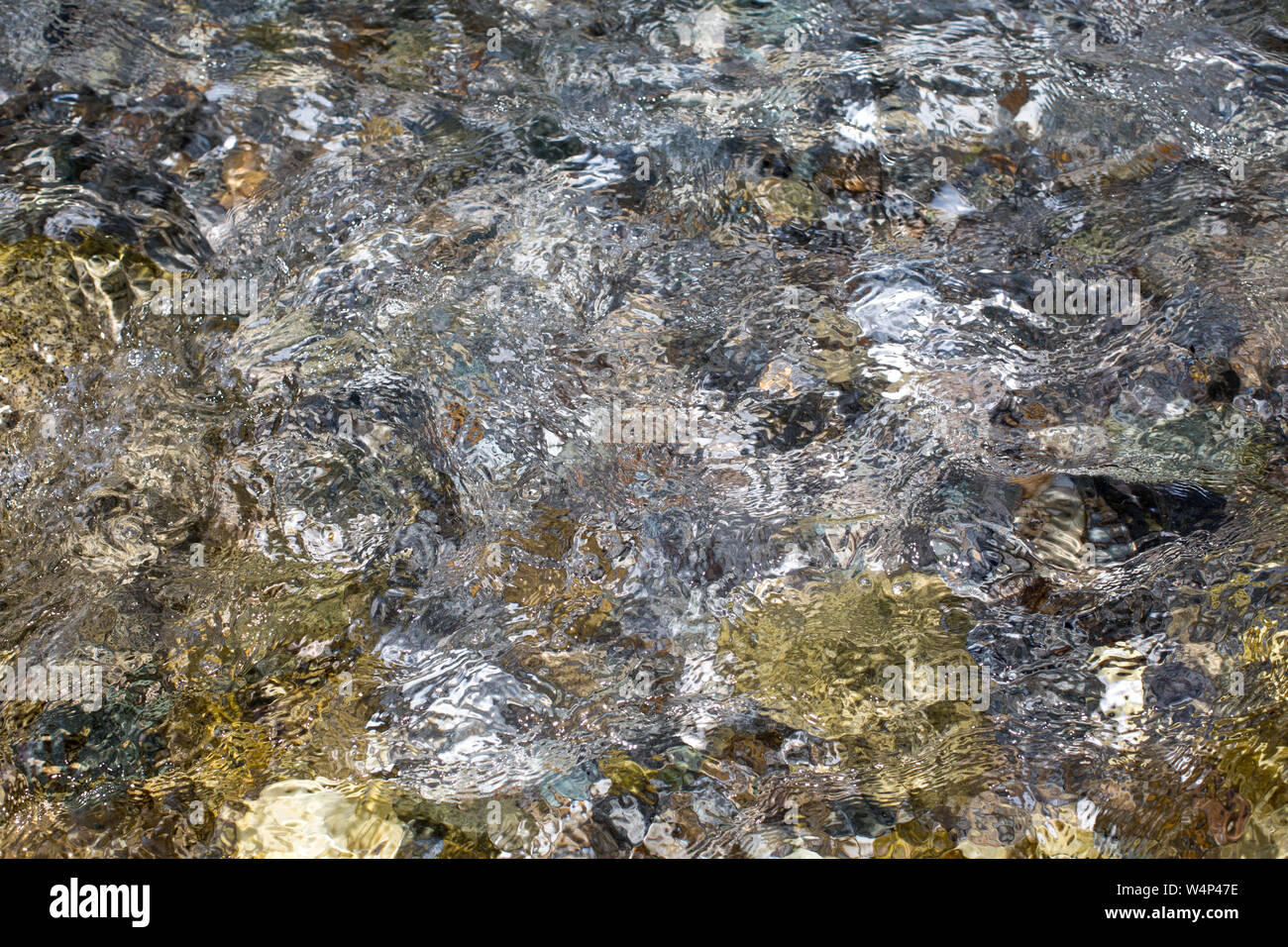 Close up of river stream water surface background texture during high ...
