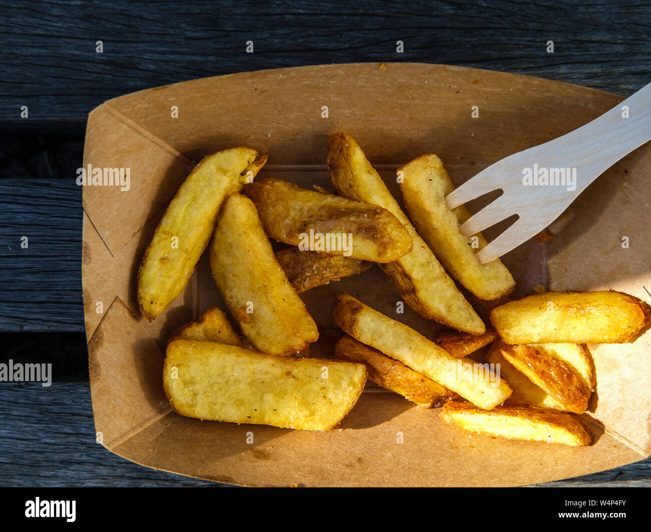 french fries in paper bowl Stock Photo - Alamy