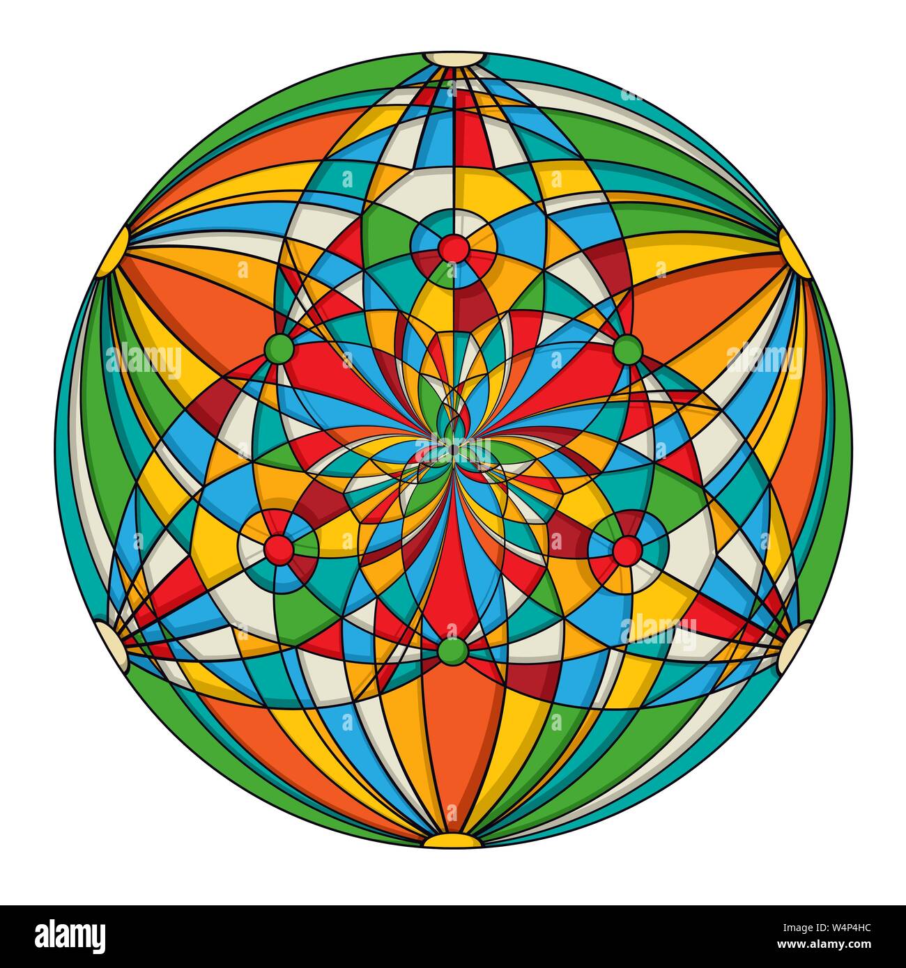 Vector decorative round design element in colors Stock Vector Image ...