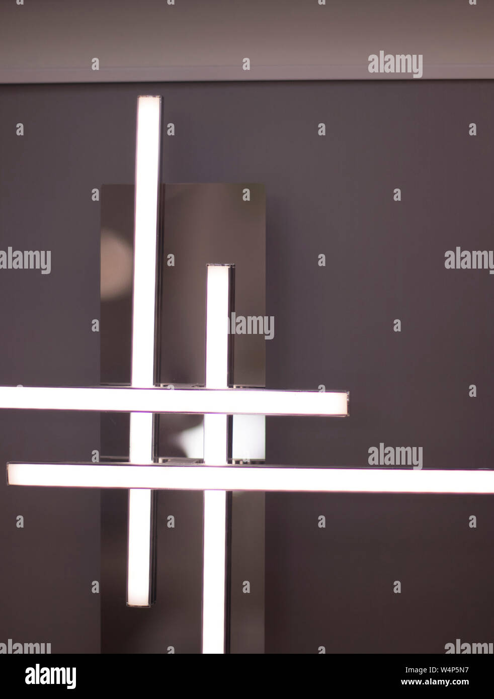 LED modern lights and bulbs on display in store lighting department ...