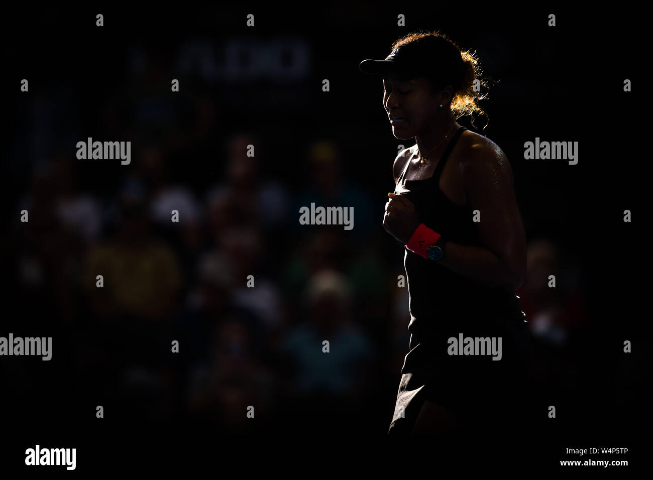 Naomi Osaka of Japan in action during the quarter-final at the 2019 ...