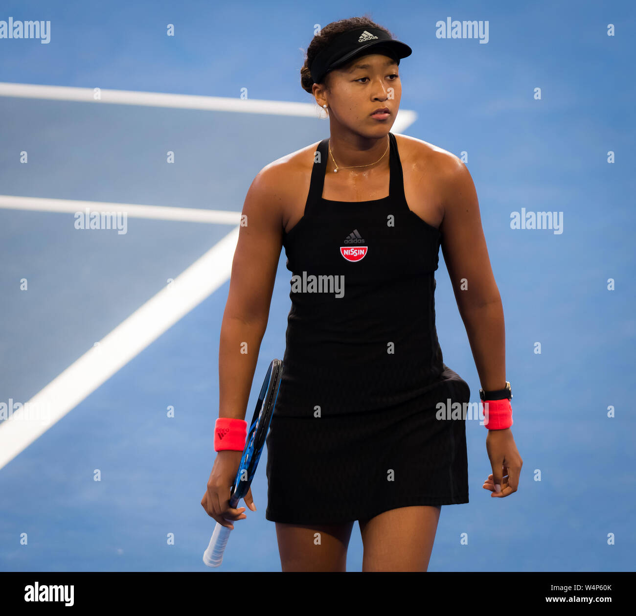 Naomi Osaka of Japan in action during the quarter-final at the 2019 ...