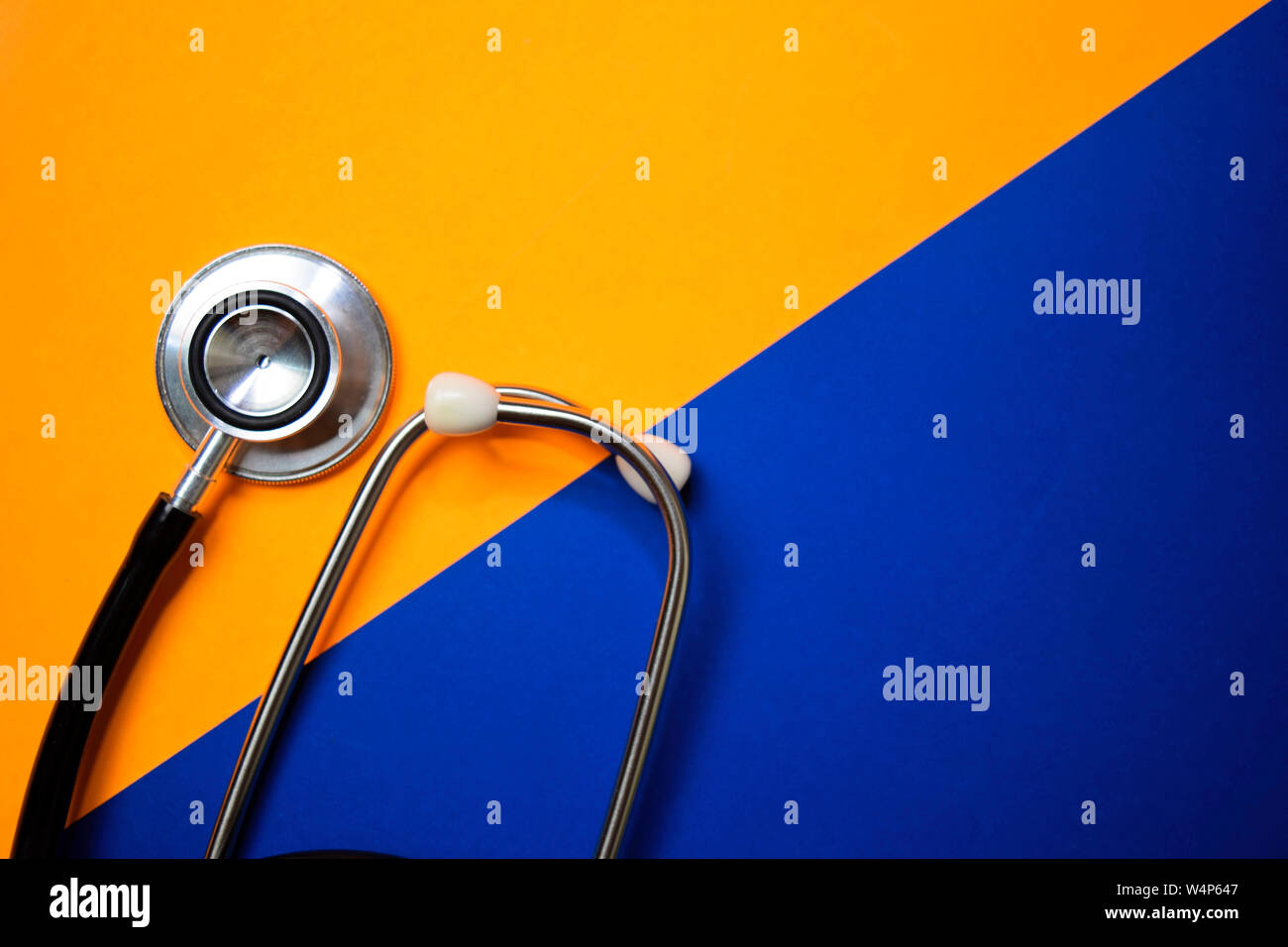 Stethoscope isolated on color background. Healthcare/Medical concept ...