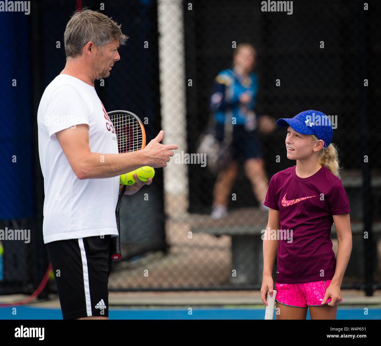 Iain Hughes at the WTA Future Stars Development camp during the 2019 ...