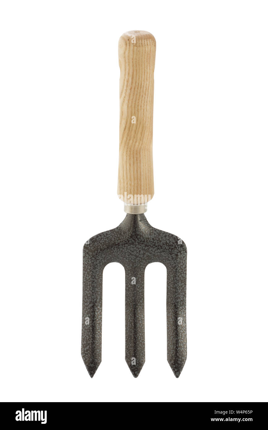 A garden hand fork isolated on white with clipping path Stock Photo - Alamy