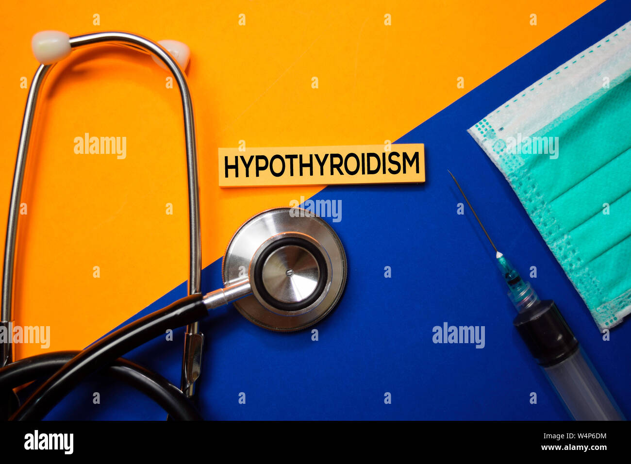 Hypothyroidism text on Sticky Notes. Top view isolated on color ...